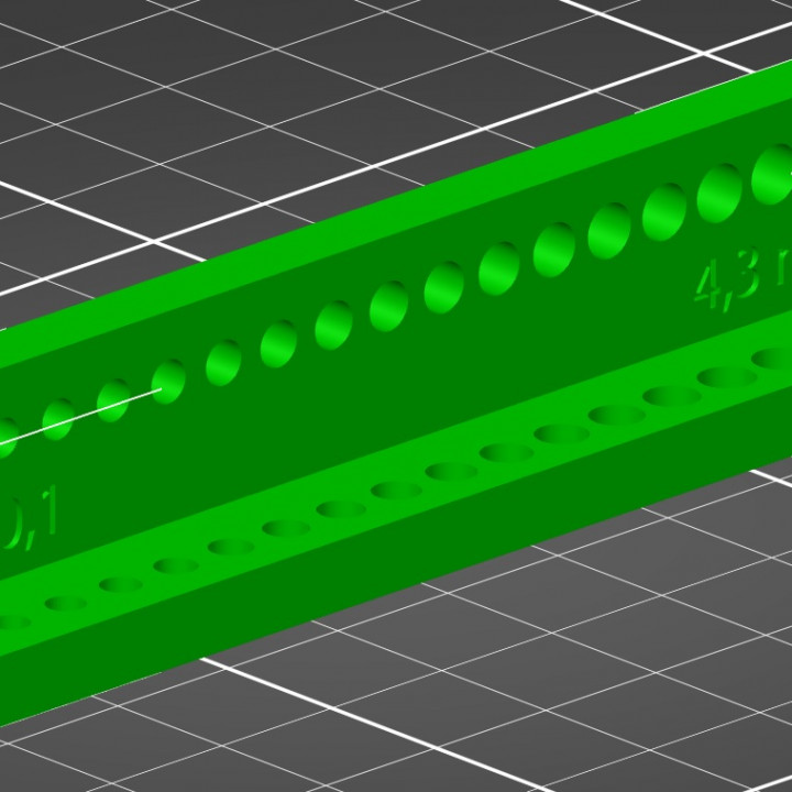 3D Printable Hole diameter test M3/M4 by Vojtěch Pošík