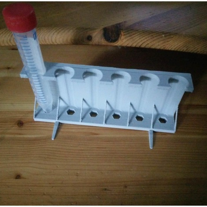 3D Printable 15ml falcon tube holder x6 by Wittiko