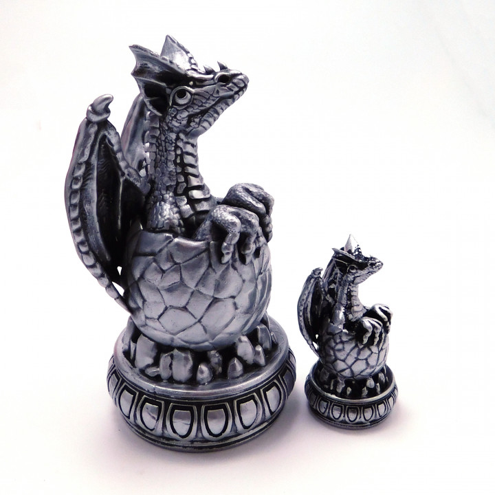 3D Printable Dragon Chess! Little Baby Dragon (The Pawn) by Louise Driggers