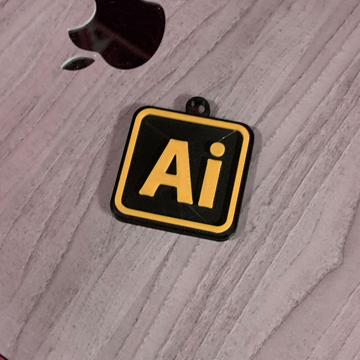 3D Printable Illustrator Keychain by Simone Checchia