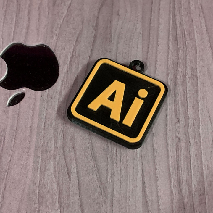 3D Printable Illustrator Keychain by Simone Checchia