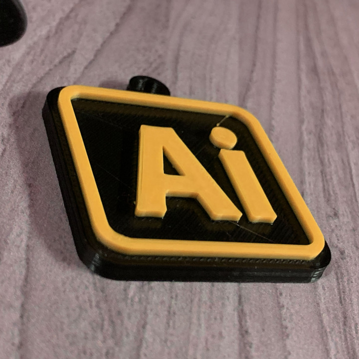 3D Printable Illustrator Keychain by Simone Checchia