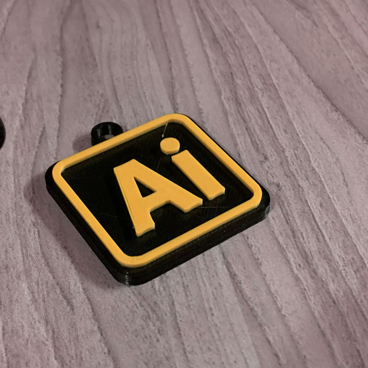 3D Printable Illustrator Keychain by Simone Checchia
