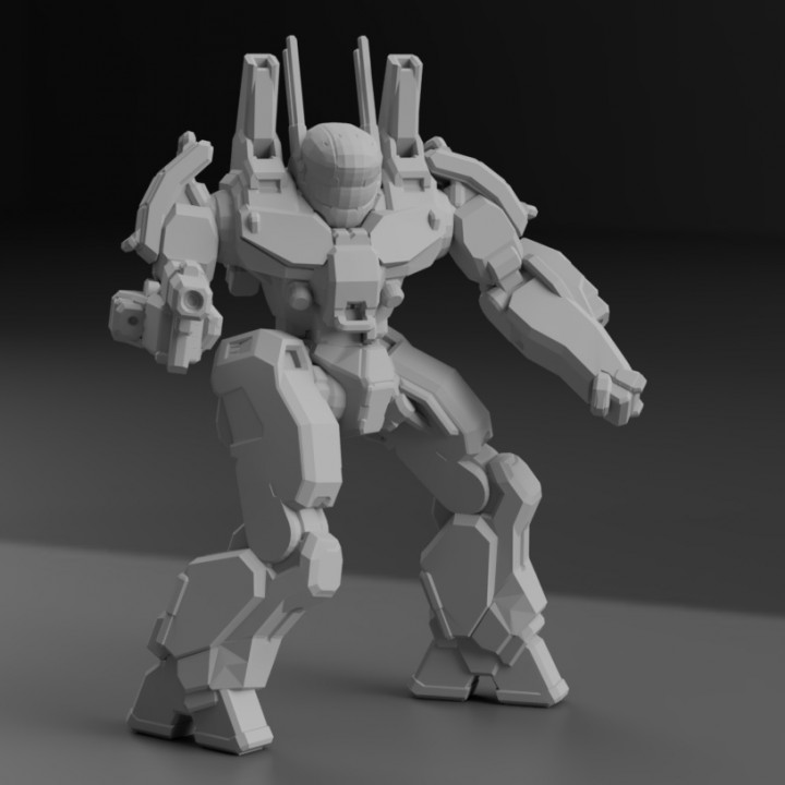 3D Printable PXH-1D Phoenix Hawk for Battletech by Matt Mason