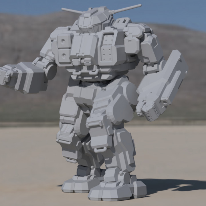 3D Printable QKD-4D Quickdraw for Battletech by Matt Mason