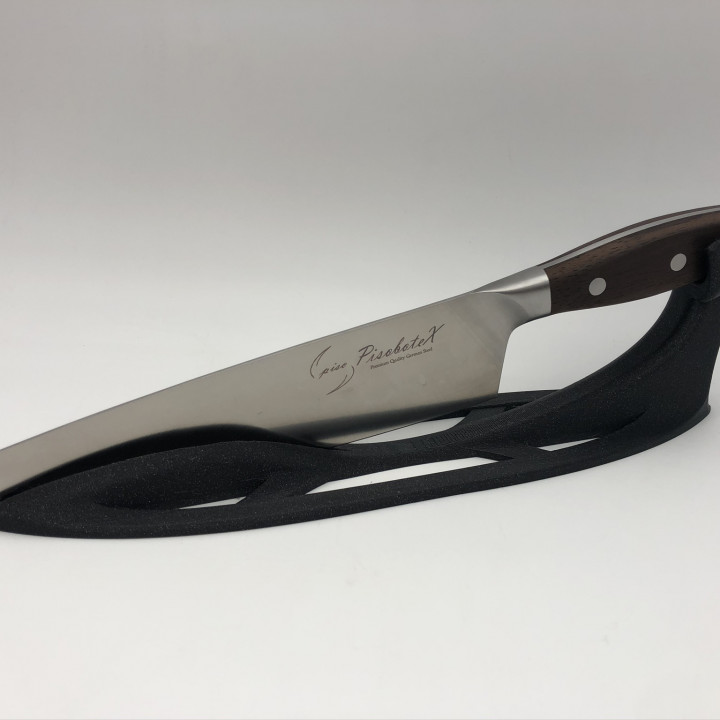 3D Printable Stylish Chef Knife Holder/Display by Ryan Khoo
