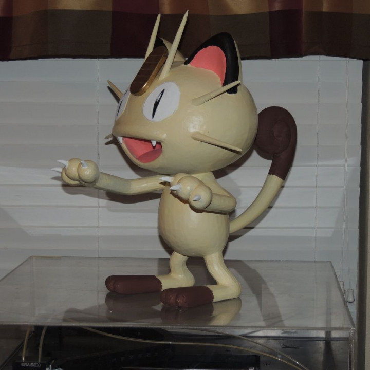3D Printable Life-sized Meowth by Jim Brank