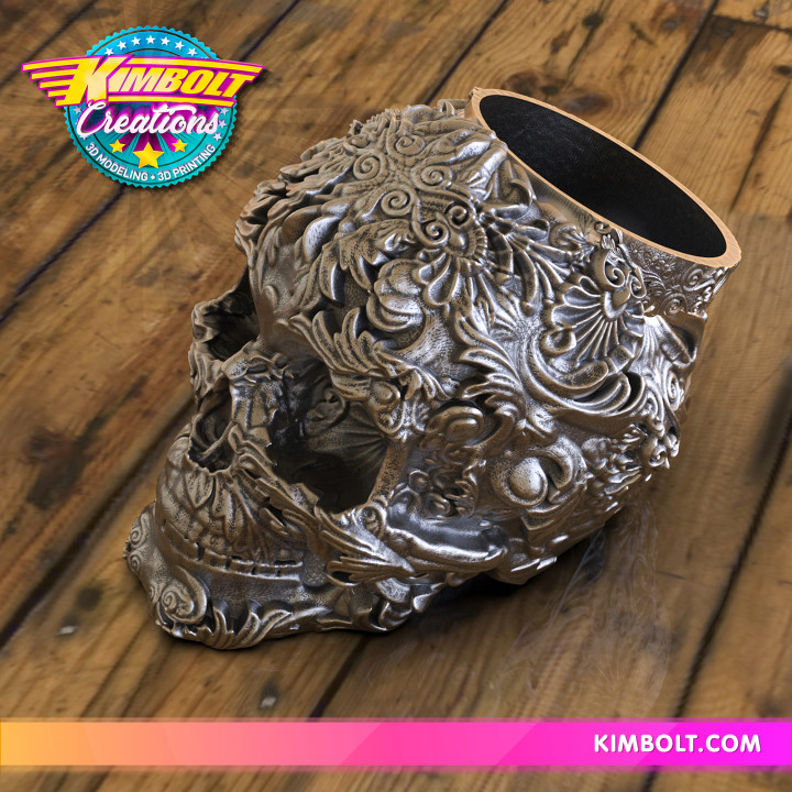3D Printable Decorative Skull Bowl by FatesEnd