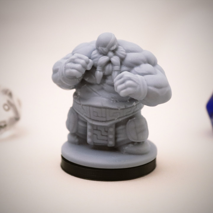 3D Printable Dwarf Brawler Miniature - pre-supported by Epics N Stuffs
