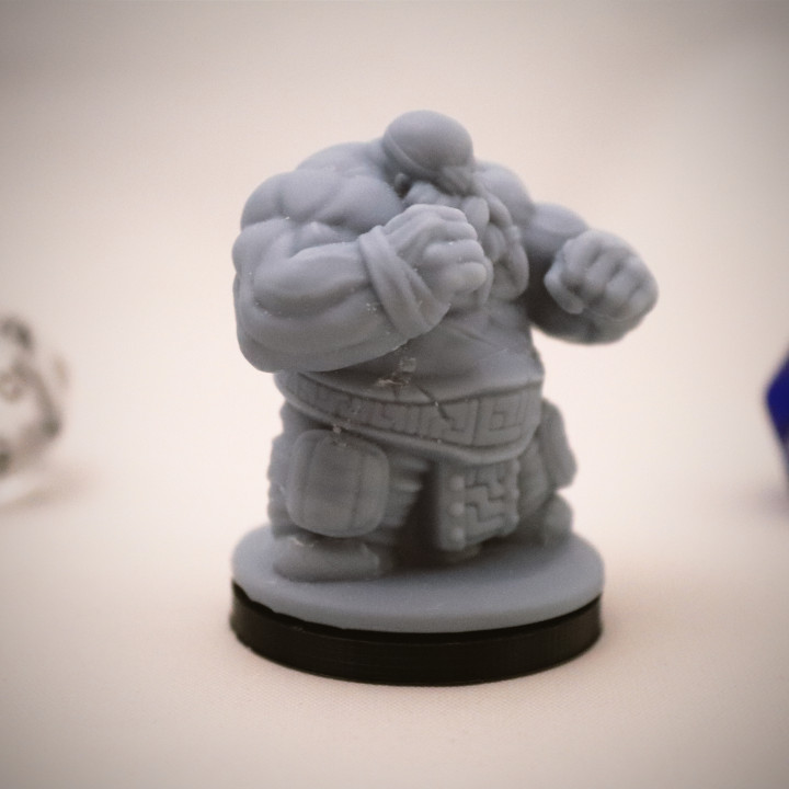 3D Printable Dwarf Brawler Miniature - pre-supported by Epics N Stuffs