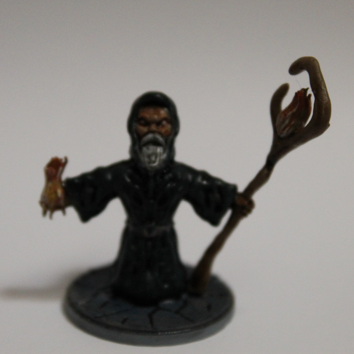 3D Printable Wizard (2) - 28mm miniature by BlueBoxGoblin