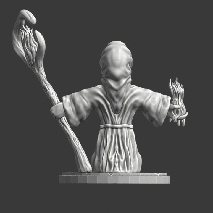 3D Printable Wizard (2) - 28mm miniature by BlueBoxGoblin