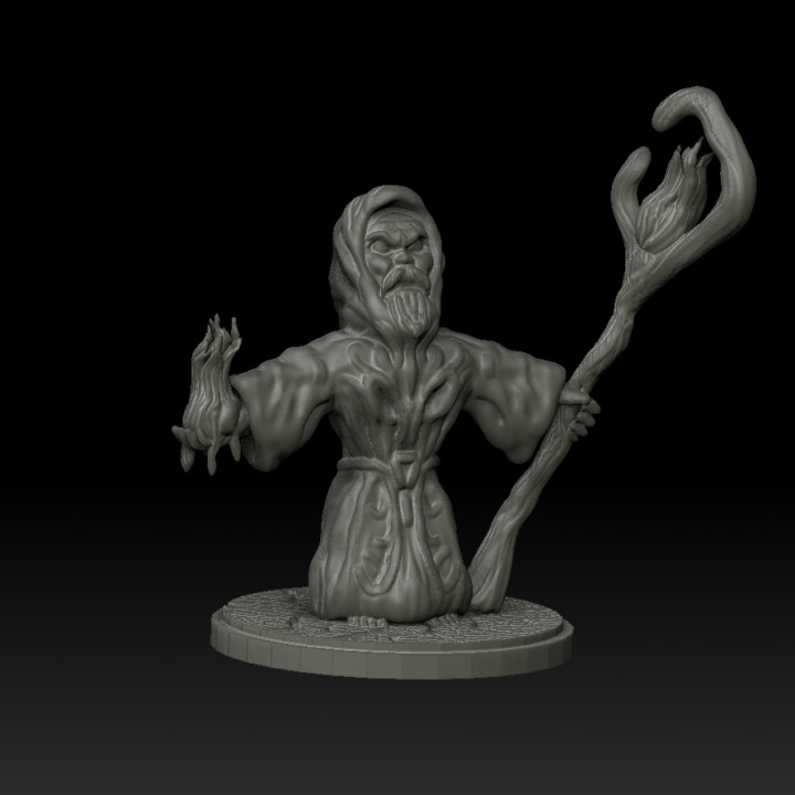 3D Printable Wizard (2) - 28mm miniature by BlueBoxGoblin