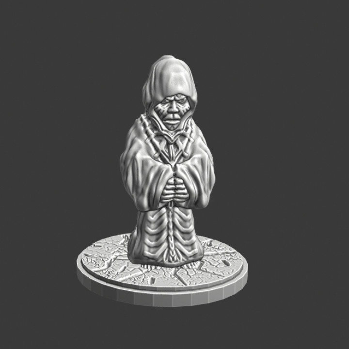 3D Printable Wizard (4) - 28mm miniature by BlueBoxGoblin