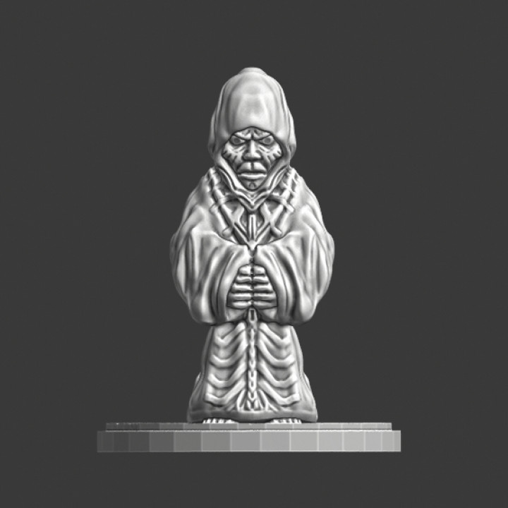 3D Printable Wizard (4) - 28mm miniature by BlueBoxGoblin