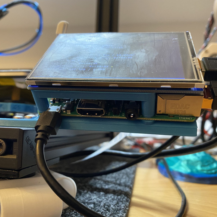 3D Printable RaspPi 3 / XPT2046 mount by Hans Schaller
