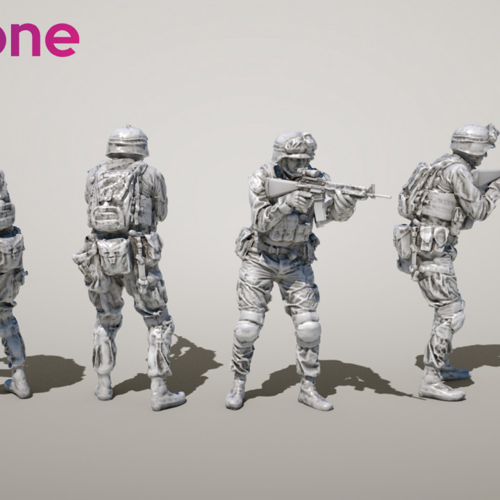 3D Printable US Marine with assault rifle | USMC by The Printing Goes ...