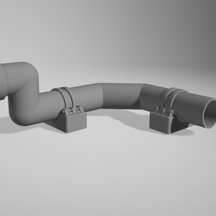 3D Printable 5060 Industrial Complex Addon Tubes with Catwalk by Steve Snow