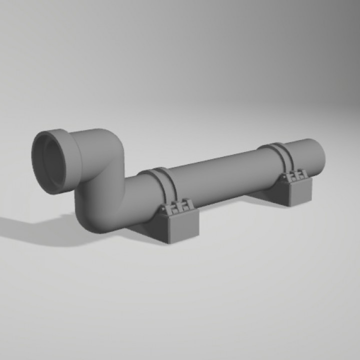 3D Printable 5060 Industrial Complex Addon Tubes with Catwalk by Steve Snow