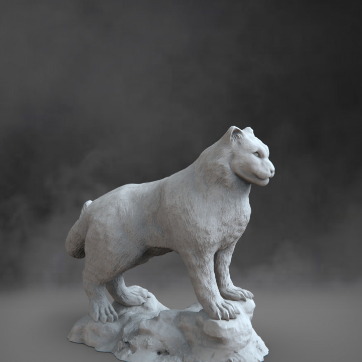 3D Printable Snow leopard by The Printing Goes Ever On