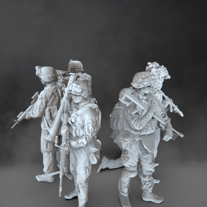 3D Printable Modern soldiers set by The Printing Goes Ever On
