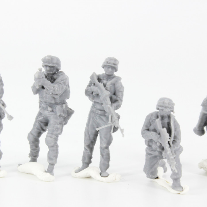 3D Printable Modern soldiers set by The Printing Goes Ever On