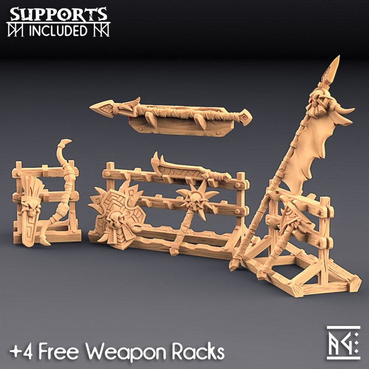 3D Printable Weapons for Loot & Racks: Goldmaw Lizards Set by Artisan Guild