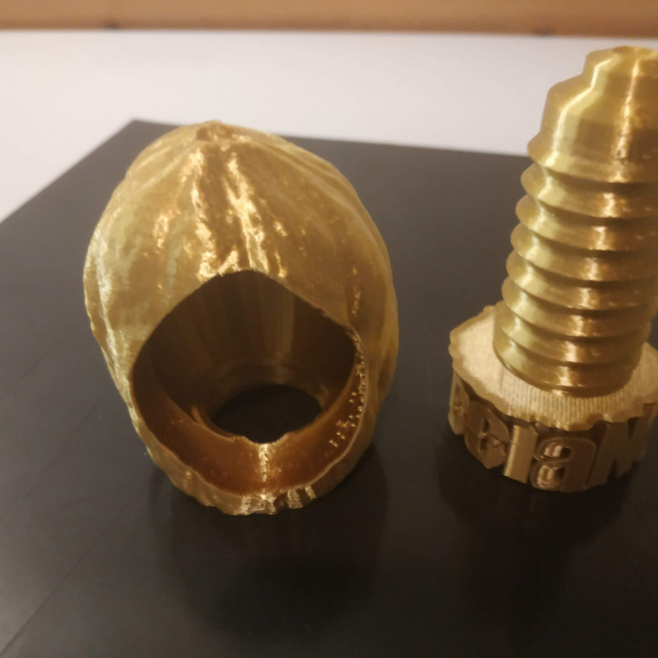 3D Printable nutcracker - walnut form by Stikka Design