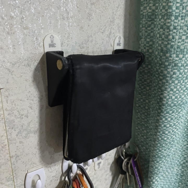 3D Printable Hanging Wallet Holder by Jordan Medlock