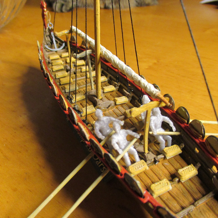 3D Printable Seated Viking Oarsmen For Warships by Alf Scherer