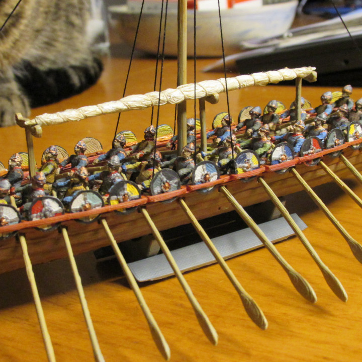 3D Printable Seated Viking Oarsmen For Warships by Alf Scherer