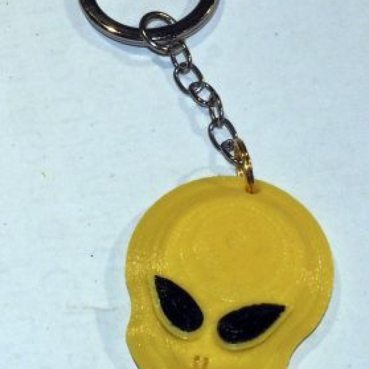 3D Printable Alien And UFO keychains by Sergio Lanna