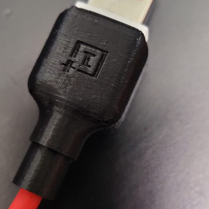 3D Printable One Plus USB Cable Protector by Pranav Jain