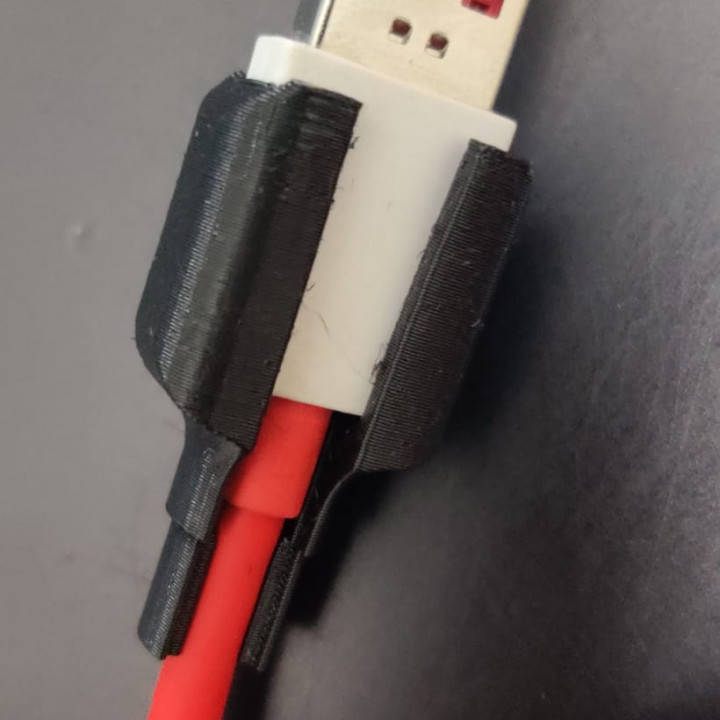 3D Printable One Plus USB Cable Protector by Pranav Jain