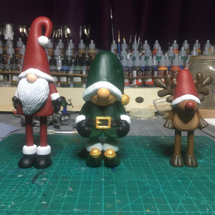 3D Print of Set of 3 Seasonal Gonk Characters by timothybandorf1