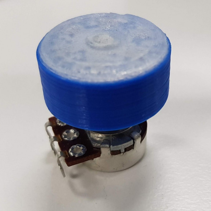 3D Printable 10-turn 25mm Potentiometer Knob by Troy Mackay