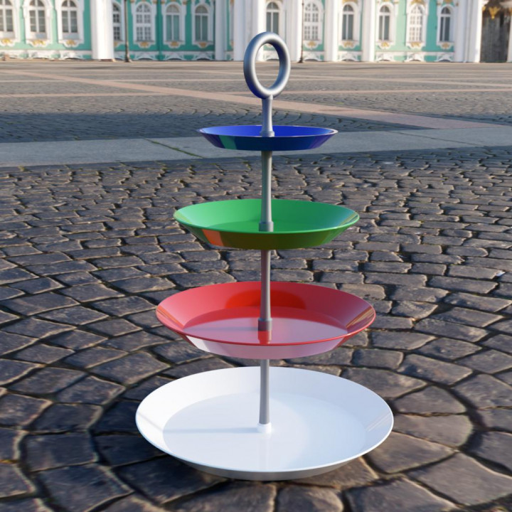 3D Printable MODULAR PLATE TRAY by Kalle-Iivari Mononen