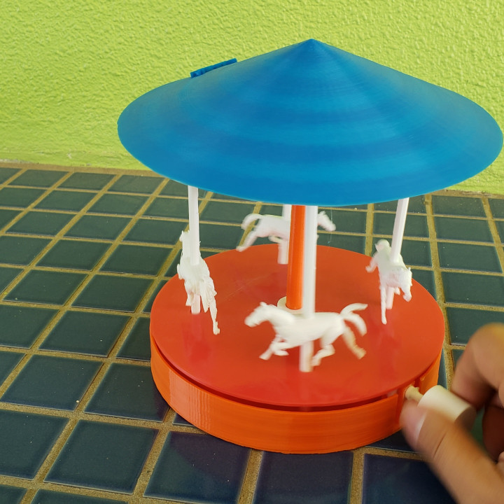 3D Printable Carousel Toy by 3d fkyc