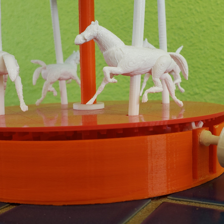 3D Printable Carousel Toy by 3d fkyc