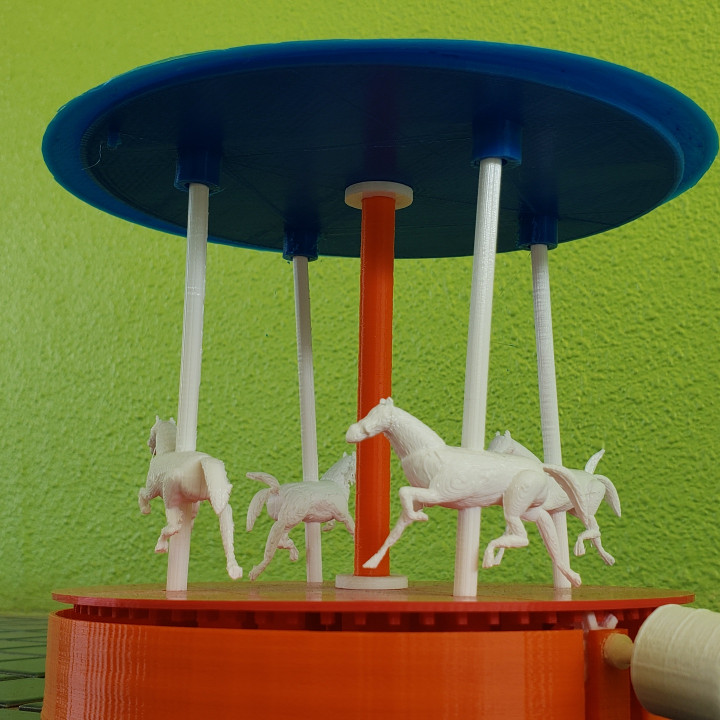 3D Printable Carousel Toy by 3d fkyc