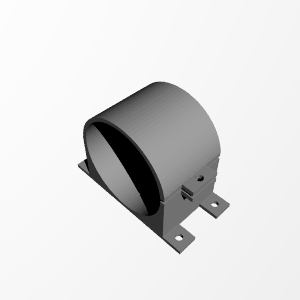 3D Printable 775 DC motor mount bracket by Haitham Kobeissi