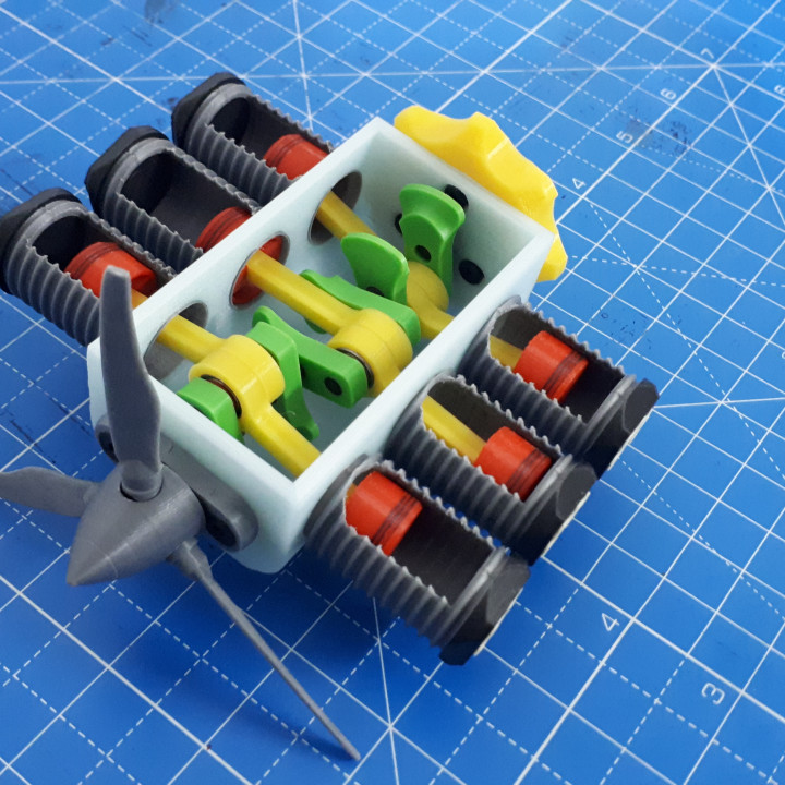 3D Printable Horizontally Opposed 6 Cylinder Aircraft Engine by Ace 3D Printable Horizontally Opposed 6 Cylinder Aircraft Engine by Ace