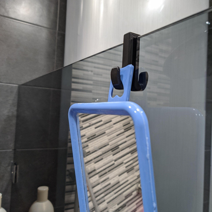 3D Printable Shower screen double hook - practical design by Yonko Peev