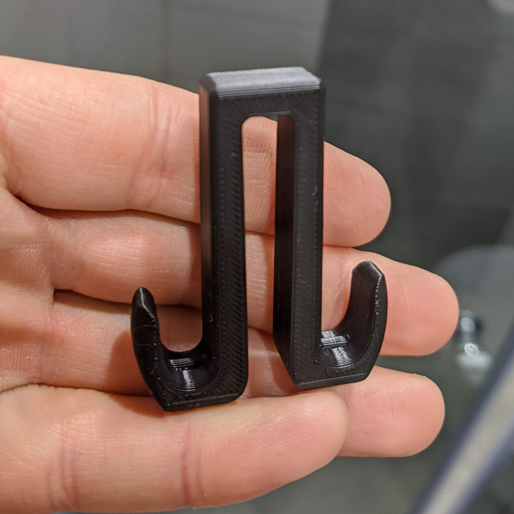 3D Printable Shower screen double hook - practical design by Yonko Peev