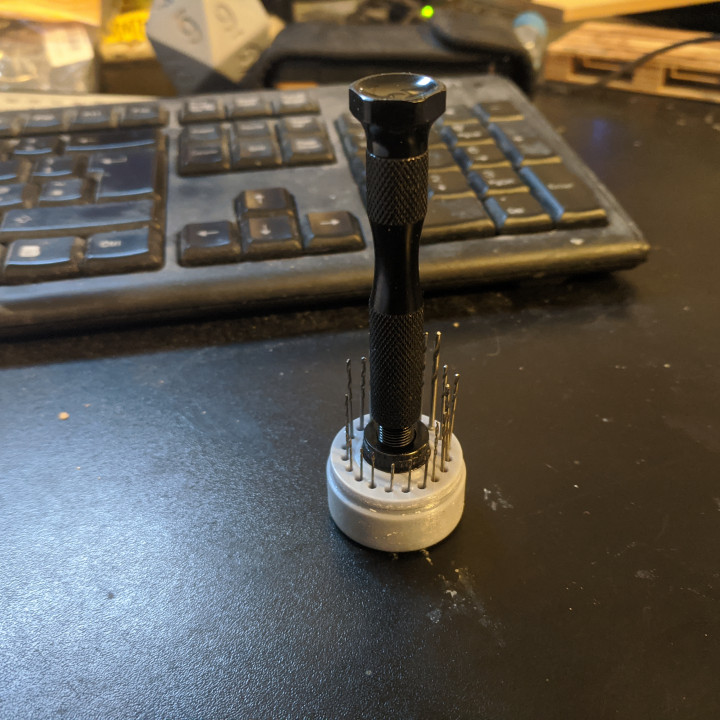 3D Printable Pin Vice 20-Bit holder by Jonathan Tuttle