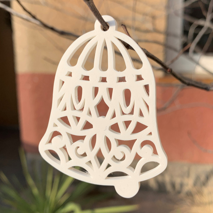 3D Printable Christmas Bell Ornament by M C