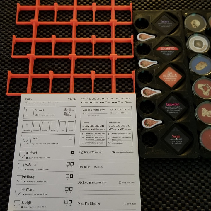 3D Printable Kingdom Death - Box Organizer, Token Trays, Extras by None ...