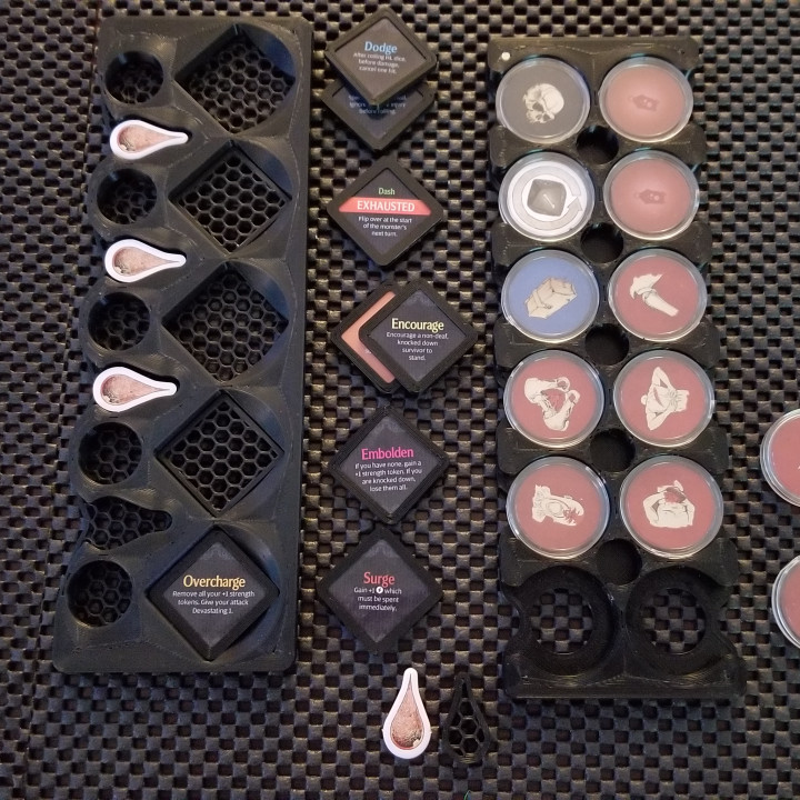 3D Printable Kingdom Death - Box Organizer, Token Trays, Extras by None ...