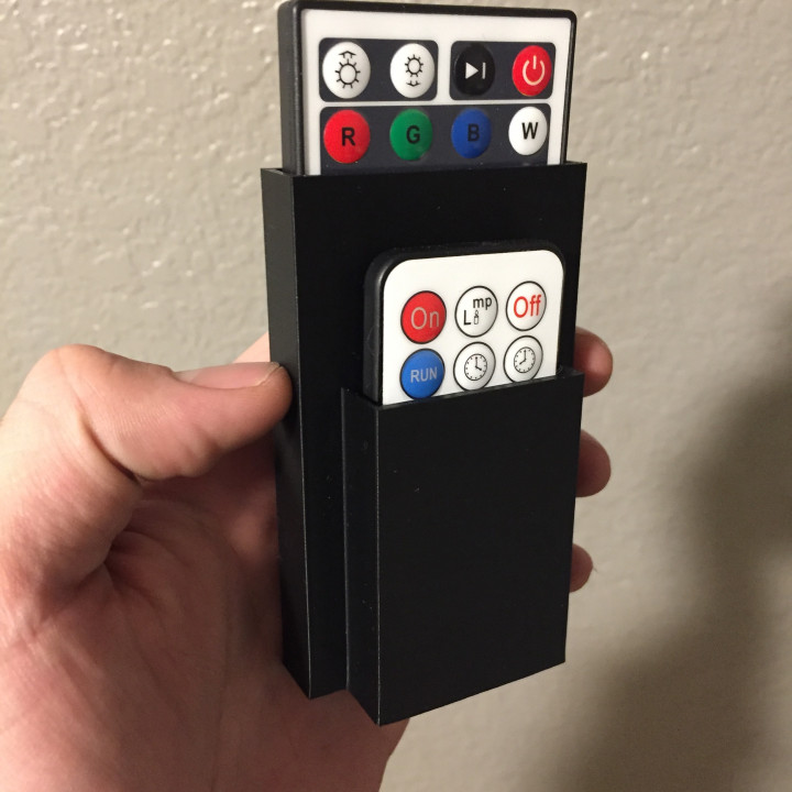 3D Printable Remote Holder LED IR controller by Daniel