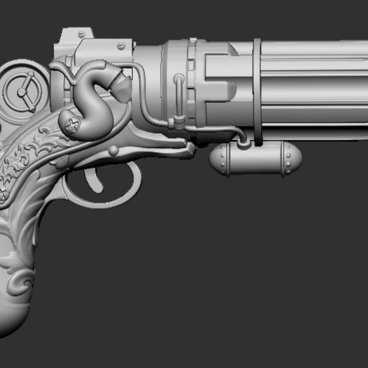3D Printable Steampunk Gun by 3DArtGuy